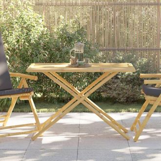 vidaXL Vidaxl - Table de jardin pliable 110x55x75 cm bambou