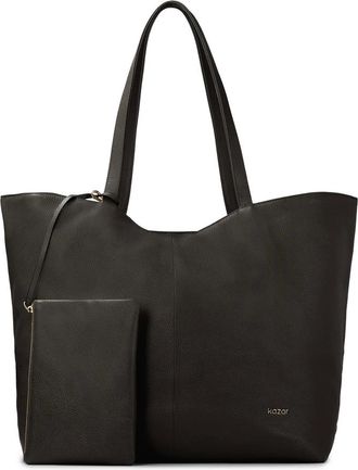 Kazar Femme, Sacs, Noir, Taille: ONE Size Grand sac &agrave; bandouli&egrave;re noir avec pochette amovible