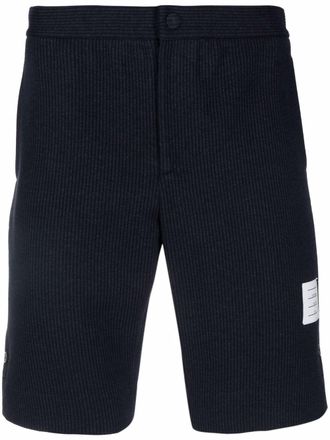Thom Browne short en seersucker - Bleu