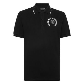 Plein Sport Homme, Tops, Noir, Taille: S Polo Slim Fit SS Carbon Tiger