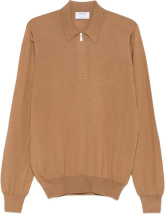 Gran Sasso polo à col zippé - Marron