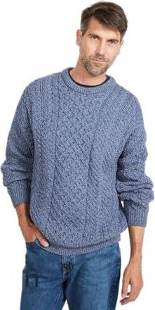 Aran Woollen Mills Carraig Donn - Pull - Homme - Bleu - XX-Large