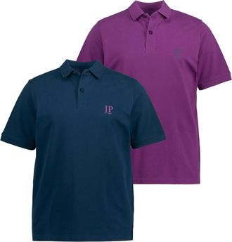 JP1880 Herren große Größen Übergrößen Menswear L-8XL bis 7XL, Poloshirts, 2er-Pack, Piqué, Seitenschlitze, Regular Fit, violett 8XL 704317836-8XL