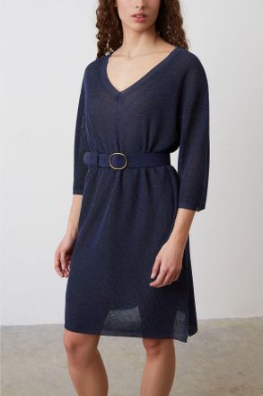 Gerard Darel Robe fluide en maille - JONAH - Indigo