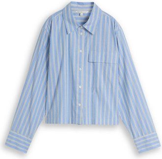 Tom Tailor Langarmbluse Blusen & Shirts Boxy Fit Hemdbluse aus Baumwolle