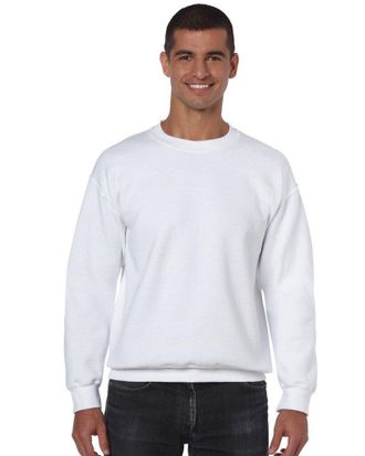 Gildan Herren Adult 50/50 Cotton/Poly. Sweat Sweatshirt, Wei&szlig; (White), XX-Large (Herstellergr&ouml;&szlig;e: XXL)