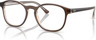 Ray-Ban Rb5417 Optics Braun Auf Transparent Hellbraun Fassung Klar Glas Polarisiert 52-19