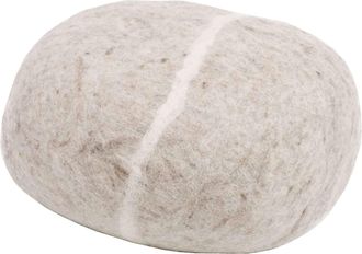 myfelt Béla - Filz Kieselstein, Meditationskissen, Yogakissen, Dekokissen, Pouf, beige rund - Größe XL