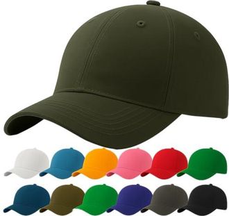 4sold Casquette Baseball Snapback Hip Pop Couleur Unie Ajustable 6 Panneaux Taille Unique Golf Hat Motorcycle Trucker Cap - Homme Femme (Khaki)