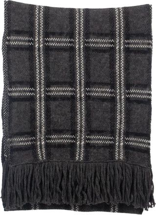Ermanno Scervino Femme, Accessoires, Gris, Taille: ONE Size Jacquard Check Scarf