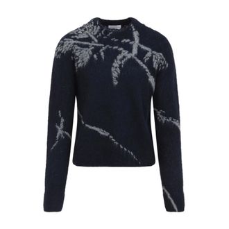 Dries Van Noten Homme, Pulls, Bleu, Taille: XL Pull Mouche