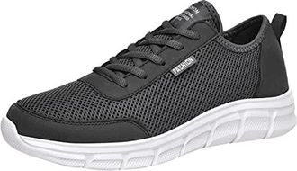 Generic Chaussures de course &agrave; pied respirantes &agrave; lacets pour homme - Chaussures de sport confortables &agrave; enfiler - Chaussures de sport l&eacute;g&egrave;res et respirantes 