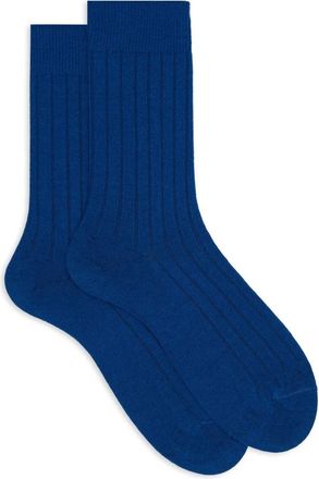 Gallo Gallo, Homme, Sous-v&ecirc;tements, Bleu, Taille: M Chaussettes Courtes Unies C&ocirc;tel&eacute;es