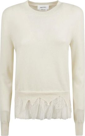 Alexander McQueen Pullover mit Falten - Nude