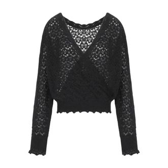 Twinset Pull Perfor&eacute; - Femme - Pulls - Noir - Taille: 36 FR