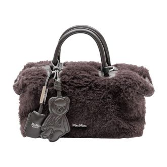 Max Mara Bauletto Piccolo aus Teddy-Stoff - - Bags - Damen - Braun - ONE SIZE
