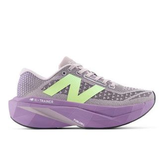 New Balance Damen FuelCell SuperComp Trainer v3 in Grau/Violett, Synthetik, Gr&ouml;&szlig;e 36.5
