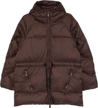 Bacon manteau W Owl à capuche - Marron