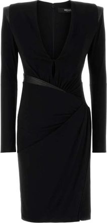Versace Femme, Robes, Noir, Taille: 34 FR Cocktail Dress Stretch Crepe Jersey