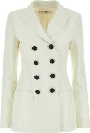 Philosophy di Lorenzo Serafini Femme, Vestes, Blanc, Taille: 36 FR Jersey Blazer