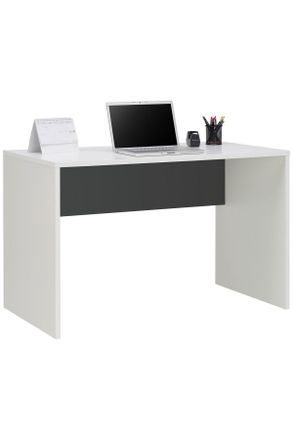 MID.YOU Mid.you Schreibtisch Avanti, Anthrazit, Wei&szlig;, Holzwerkstoff, 67x76x120 cm, Arbeitszimmer, Schreibtische, B&uuml;rotische