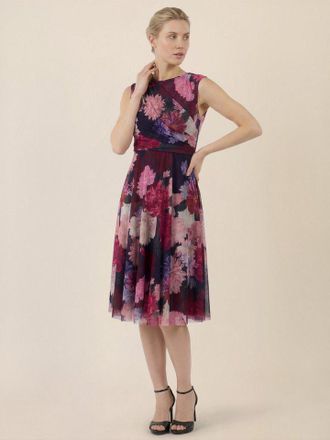 Apart Midikleid mit Blumenprint und Drapierung
