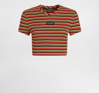 Dolce & Gabbana T-shirt Aus Gestreiftem Jersey - Frau T-shirts Und Sweatshirts n/d 40