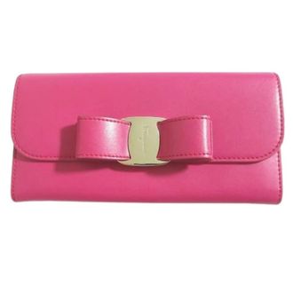 Ferragamo Portefeuille long Pre-owned jl-22 (bi-pli) - Femme - Pre-owned - Rose - Taille: ONE Size