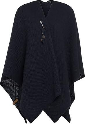 Knit Factory Jazz Poncho r&eacute;versible - Navy - One Size