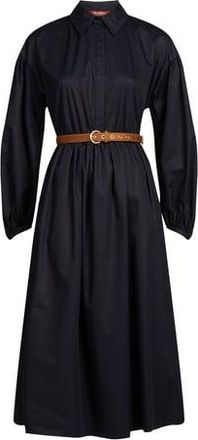 Max Mara Robe longue avec ceinture amovible en coton