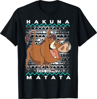 Disney König der Löwen Pumba Ugly Christmas Graphic T-Shirt T-Shirt