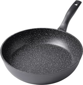 STONELINE Made in Germany Sauteuse 28 cm, bord haut, induction, po&ecirc;le haute pour r&ocirc;tir sans huile ni graisse, rev&ecirc;tement anti-adh&eacute;sif avec de vraies particules 