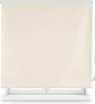Blindecor Premium Verdunkelungsrollo nach Maß | Beige | 155 x 165 cm (Breite x Höhe) Stoffgröße 152 x 160 cm | Verdunkelungsrollo mit 38 mm Rohr, robuster und e
