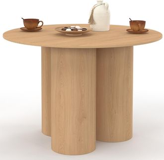 IDMarket Runder Esstisch Eloise 6 Personen Buche 110 cm