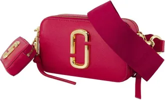 Marc Jacobs Womens The Snapshot Crossbody - Marc Jacobs Leather Pink Cowhide Bags Crossbodies