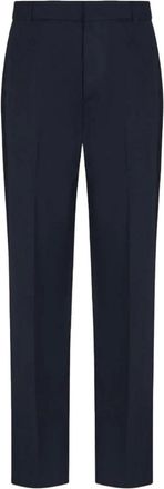 Emporio Armani Homme, Pantalons, Bleu, Taille: XS Fleece Wool Zip Button Pantalons