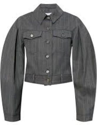 Ganni Femme, Vestes, Gris, Taille: 40 FR Veste L&eacute;g&egrave;re