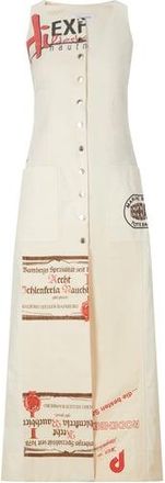 Marine Serre Robe longue imprim&eacute;e en coton