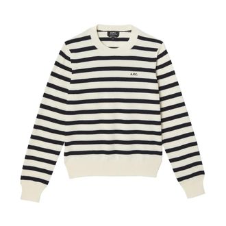 A.P.C. Gestreifter Off-White Pullover - - Knitwear - Damen - Mehrfarbig - M