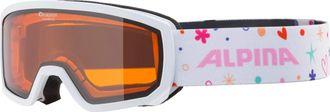 Alpina SCARABEO JR. - Beschlagfreie, Extrem Robuste & Bruchsichere OTG Skibrille Mit 100% UV-Schutz F&uuml;r Kinder, white rose, One Size