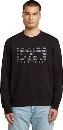 G-Star Text Graphic R SW Sweater, Noir (DK Black D27094-e209-6484), M Homme