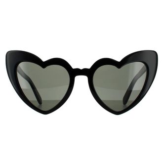 Saint Laurent Cat Eye Damen Schwarz Grau Sonnenbrille