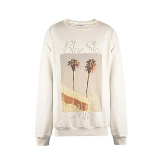 Blue Sky Inn Baumwoll-Sweatshirt mit Palmenmuster - - Sweatshirts & Hoodies - Herren - Beige - XL