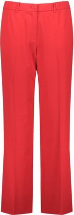 Samoon Damen Gepflegte Hose mit weitem Bein Greta unifarben regul&auml;re L&auml;nge Power Red 42