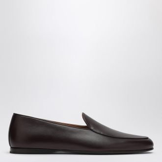 Loro Piana Anton Walk Loafer aus kaffeefarbenem Leder