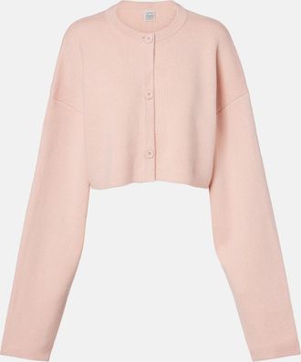 Toteme Cropped-Cardigan aus einem Wollgemisch