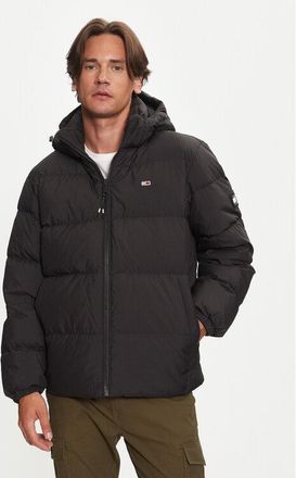 Tommy Jeans Daunenjacke Essential DM0DM19786 Schwarz Regular Fit