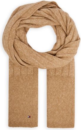 Tommy Hilfiger Schal Tommy Hilfiger Flag Fluffy AW0AW17787 Beige