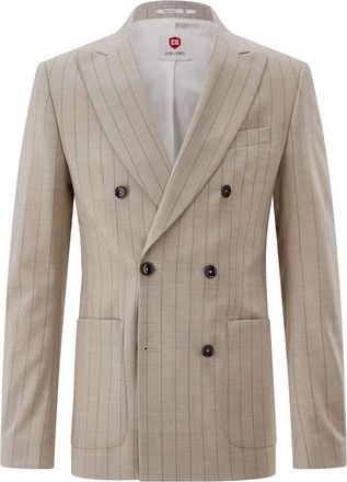 CG - Club of Gents Zweireihiges Sakko Phinix aus Schurwolle mit Nadelstreifen, Slim in