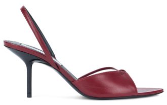 Victoria Beckham Womens Slingback Sandals Burgundy Calfskin